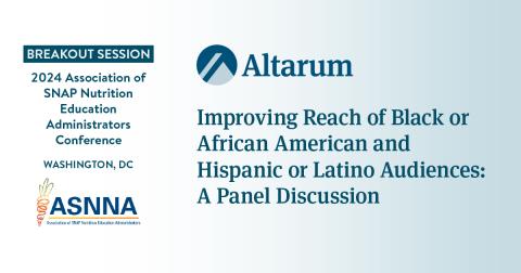 Altarum to Present at the 2024 Association of SNAP Nutrition Education ...
