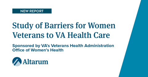 New Report on Barriers to Health Care for Women Veterans | Altarum
